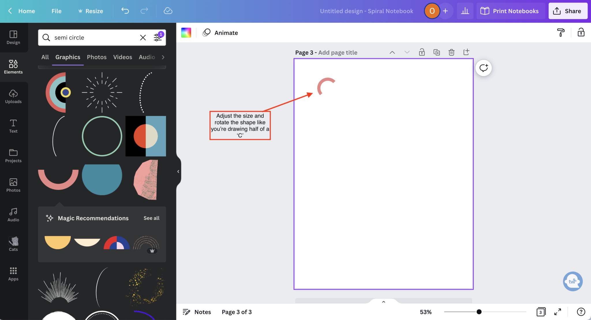 How to create realistic binder rings for digital planners using Canva ...